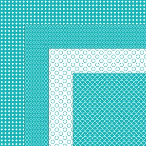 Turquoise Digital Paper Kit With Light Texture. Seamless Scrapbook ...
