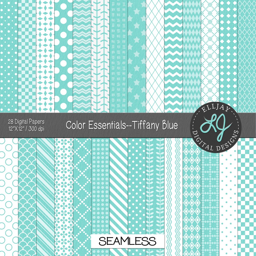 Robin Egg Blue Digital Paper With Light Texture. Seamless Scrapbook ...