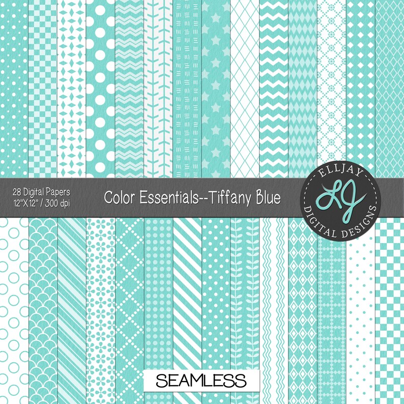 Robin Egg Blue Digital Paper: Seamless Light Texture (12x12", 300 Dpi ...