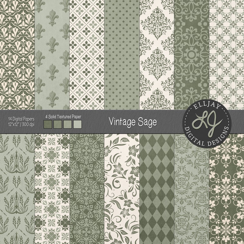 Damask Digital Paper - Etsy