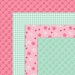 Pink and Mint Green Floral Digital Paper Pack. Pink Mint Patterns. Baby ...