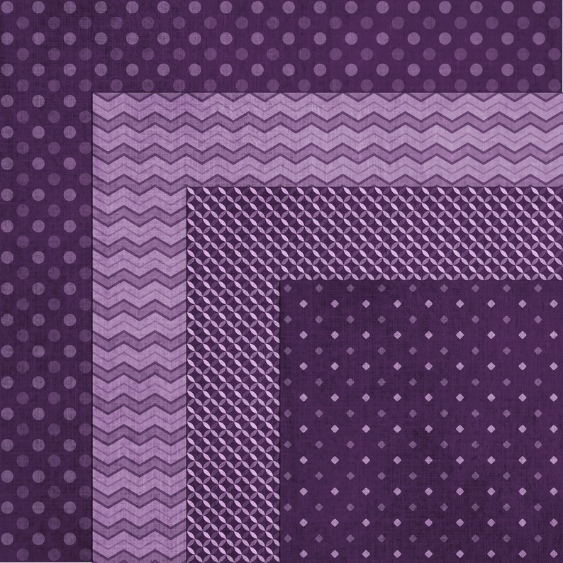 Purple Digital Paper With Grunge Texture. Purple Patterns for ...