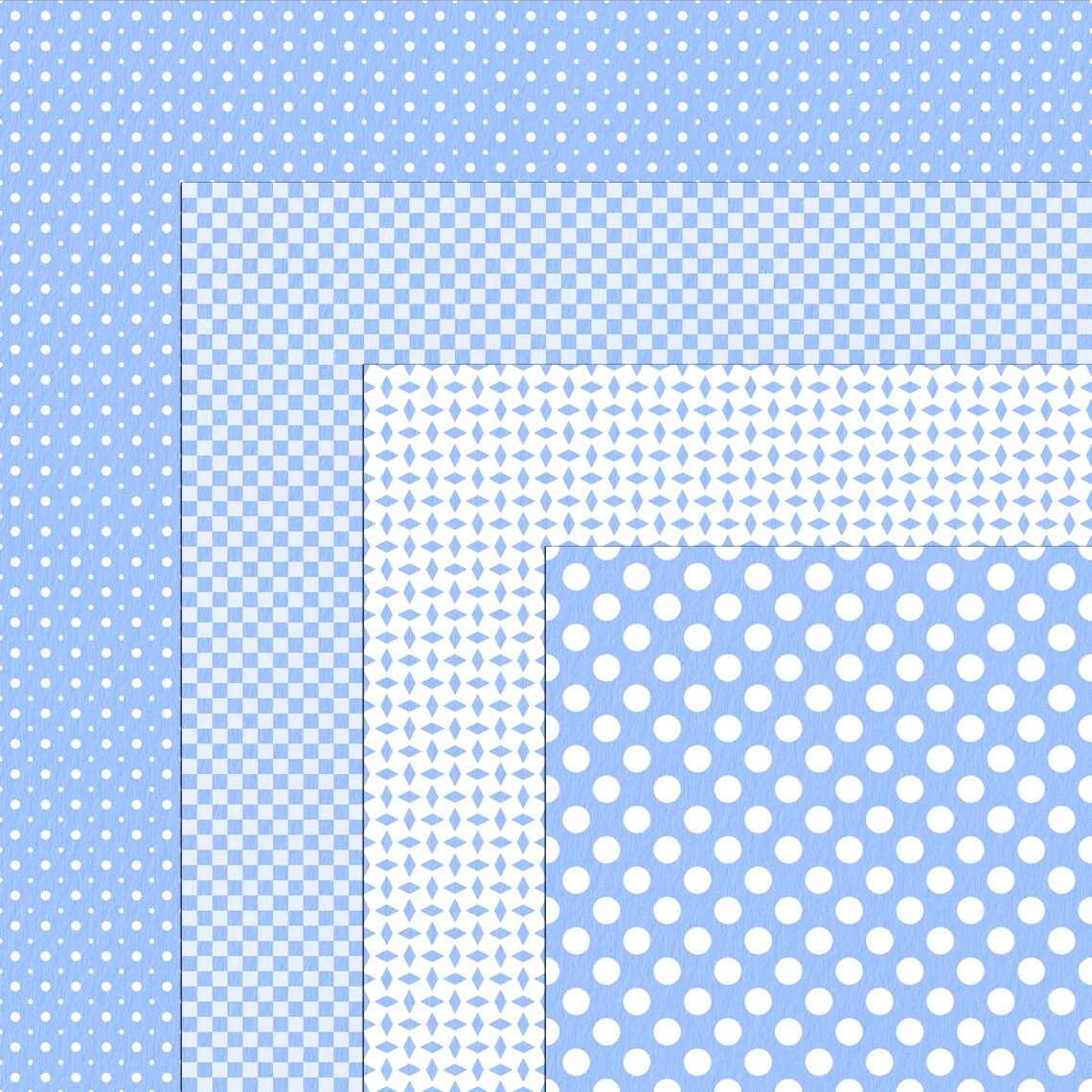 Pastel Blue Digital Paper With Light Texture. Seamless Blue Scrapbook ...