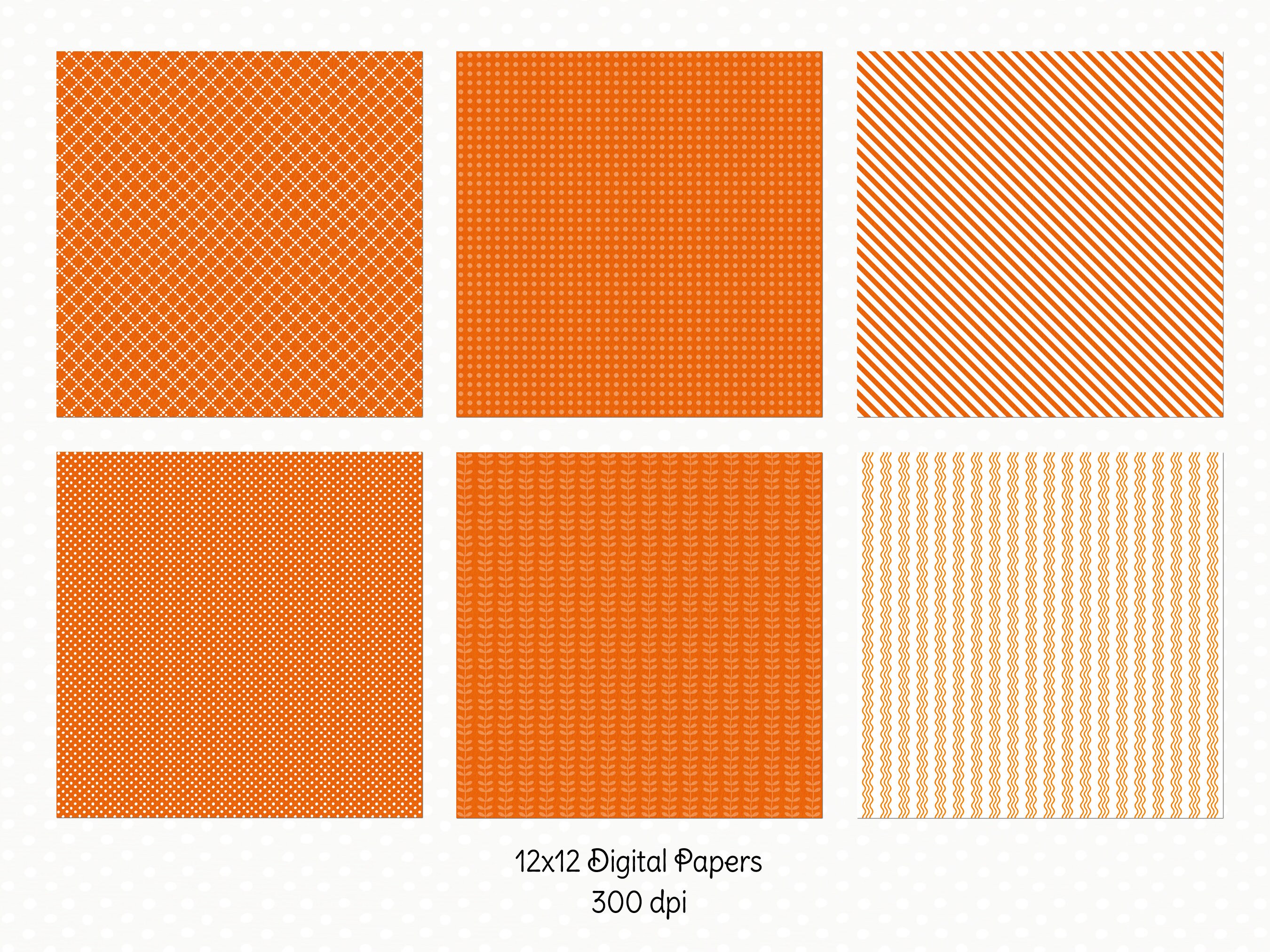 Orange Digital Paper Kit With Light Texture. Graduations - Etsy