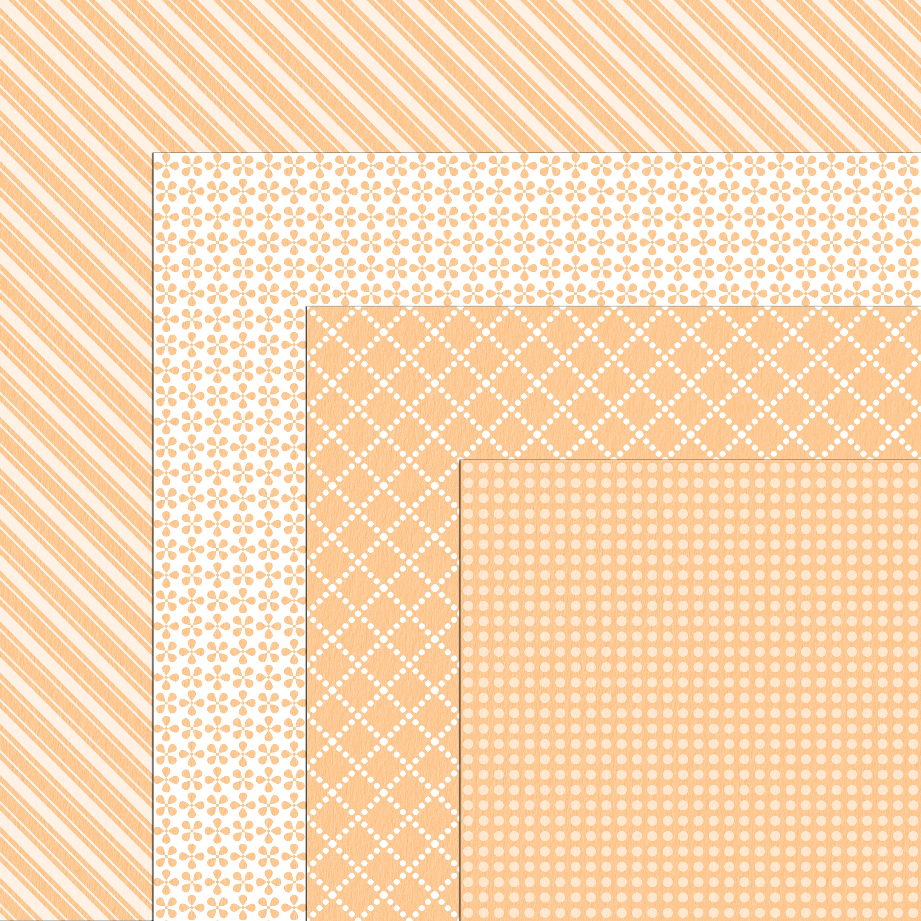 Pastel Orange Digital Paper, Seamless Texture (12x12", 300 Dpi ...