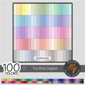 Gingham Digital Paper: 100 Colors, Seamless Pattern (digital Download ...