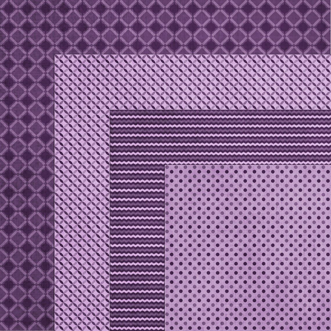 Purple Digital Paper With Grunge Texture. Purple Patterns for ...