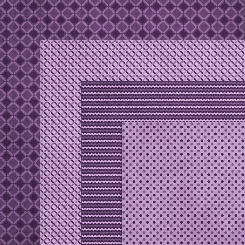 Purple Digital Paper With Grunge Texture. Purple Patterns for ...
