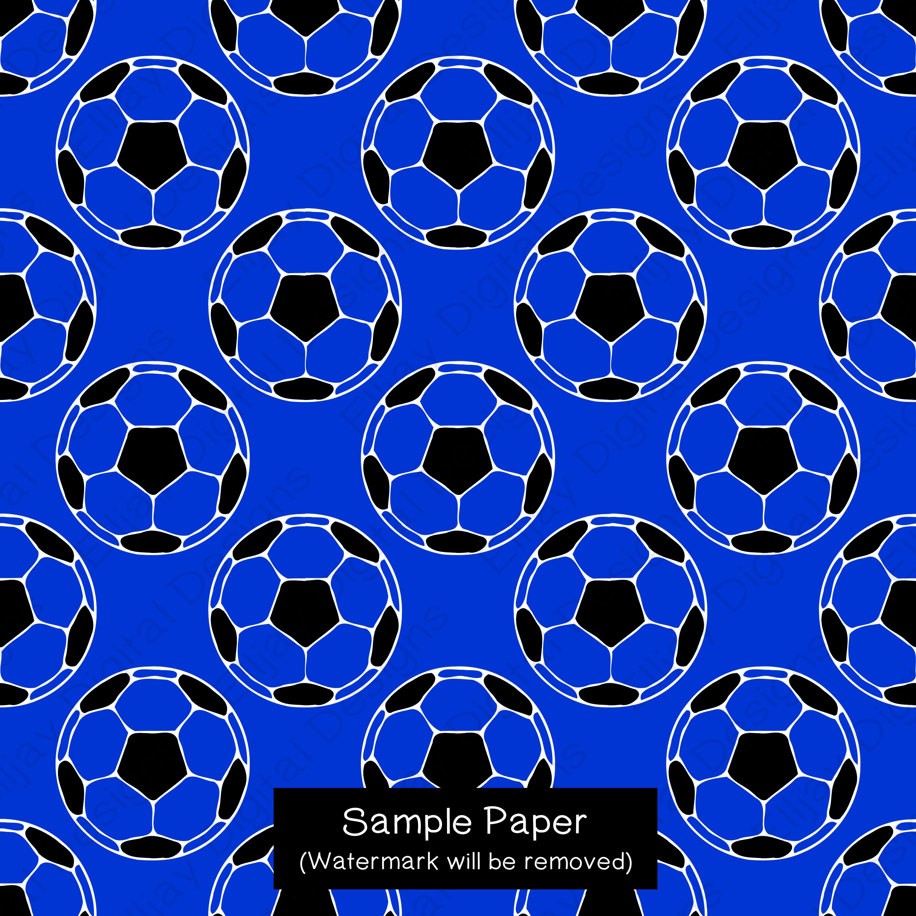 Soccer Ball Digital Paper Pack: 100 Colors, Seamless (digital Download ...
