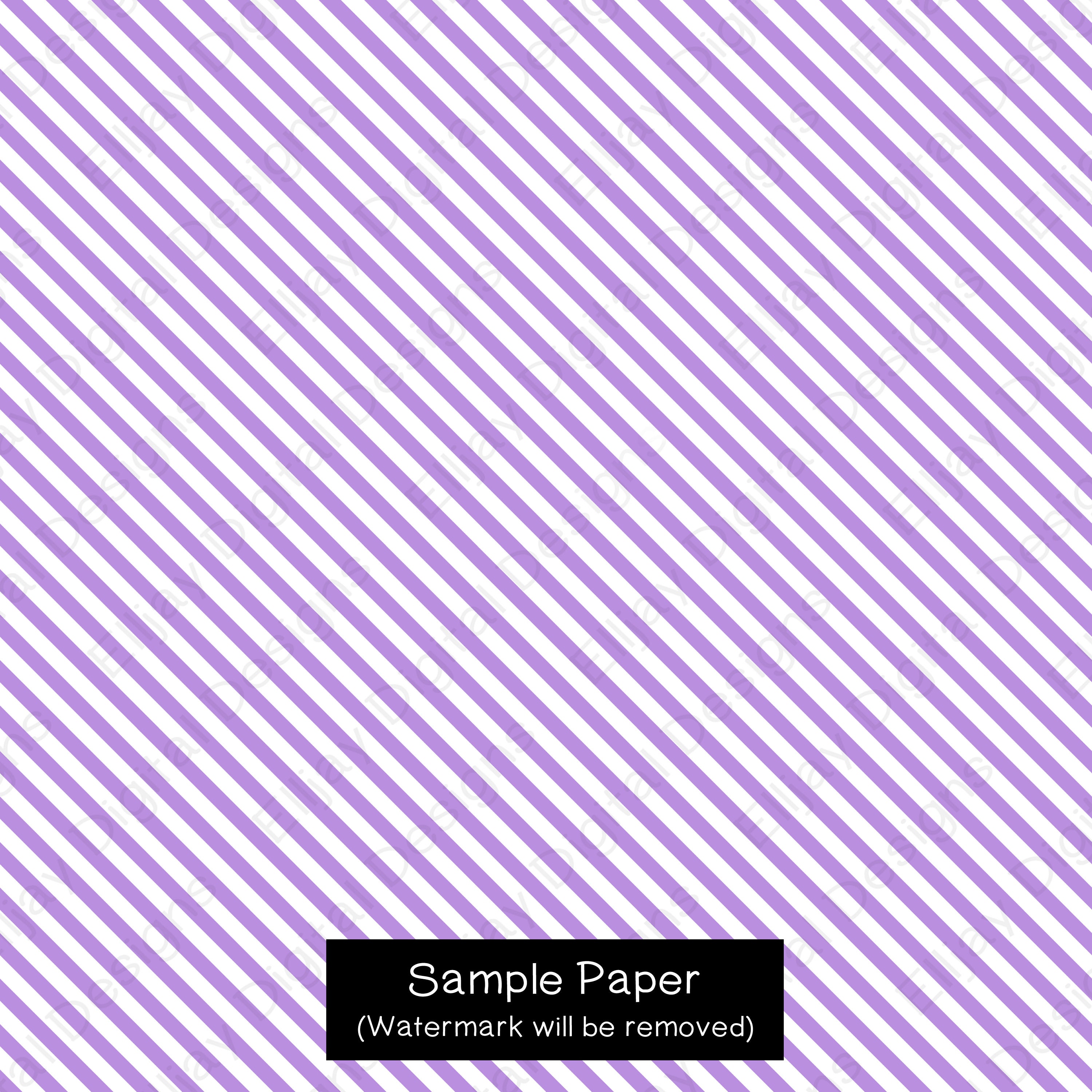 Rainbow White Diagonal Stripe Digital Paper: 100 Colors (12x12", 300 ...