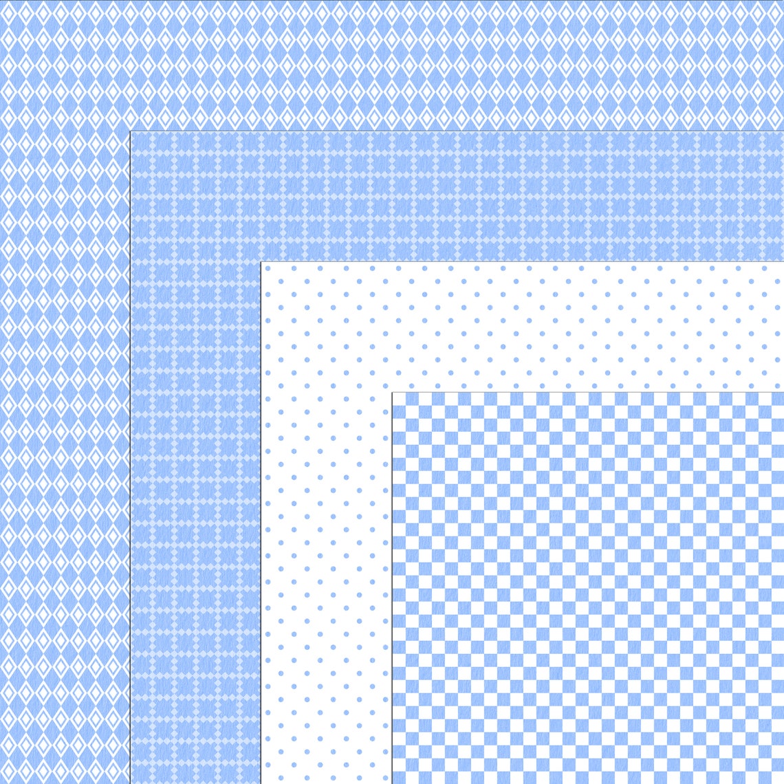 Pastel Blue Digital Paper With Light Texture. Seamless Blue Scrapbook ...