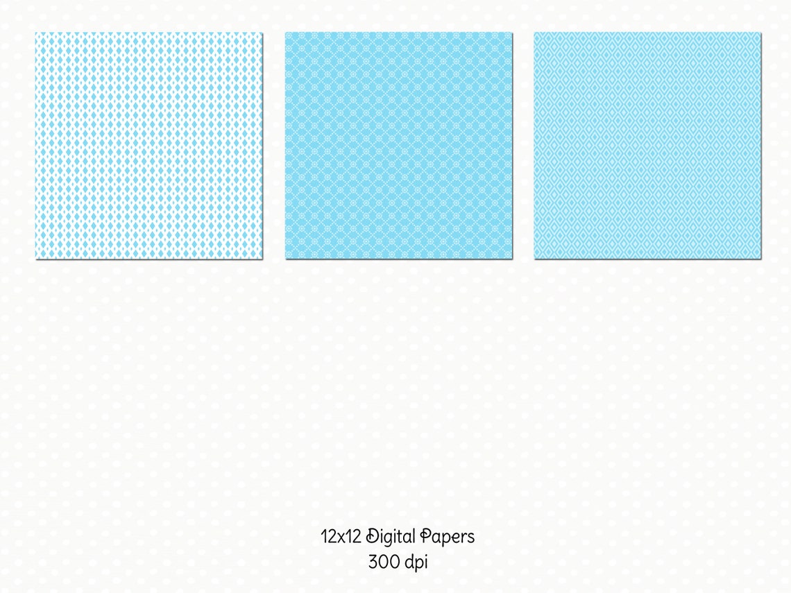 Pastel Blue Digital Paper Pack With a Light Texture. Blue Scrapbook ...
