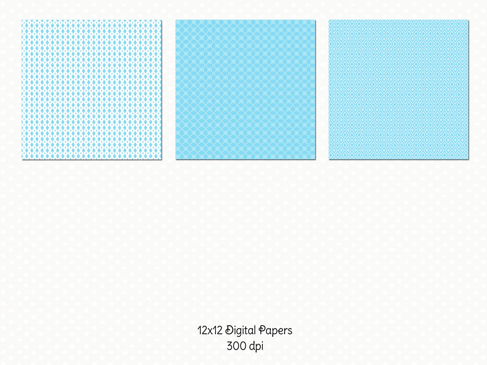 Pastel Blue Digital Paper Pack With a Light Texture. Blue Scrapbook ...