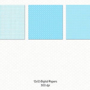 Pastel Blue Digital Paper Pack With a Light Texture. Blue Scrapbook ...