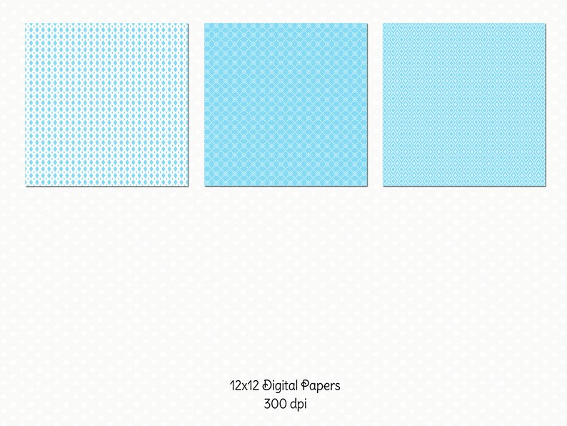 Pastel Blue Digital Paper Pack With a Light Texture. Blue Scrapbook ...
