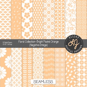 Pastel Floral Digital Paper Pack: Seamless Scrapbook Patterns (digital ...
