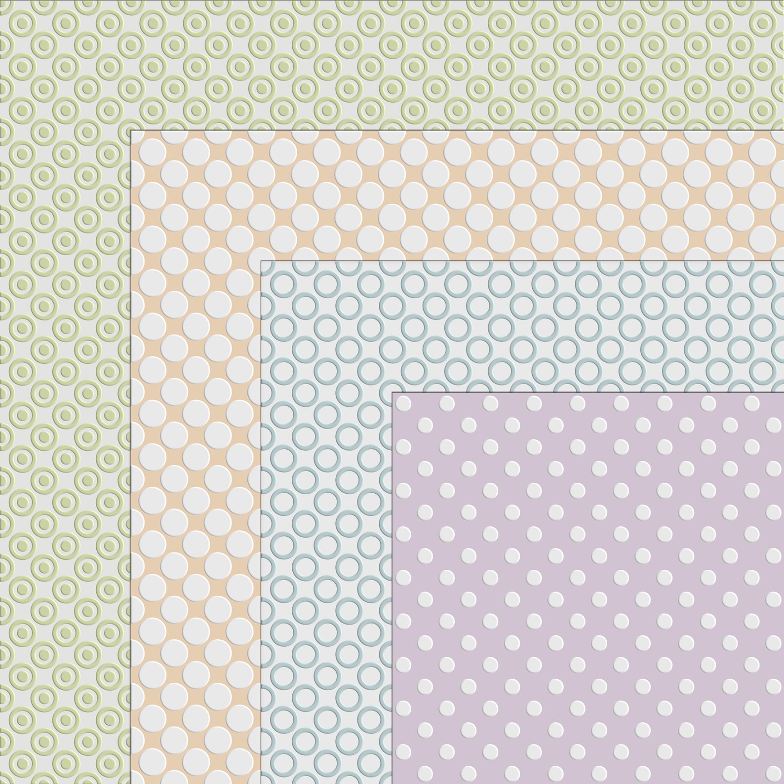 Embossed Pastel Polka Dot Digital Paper. Patterns With Light Embossed ...