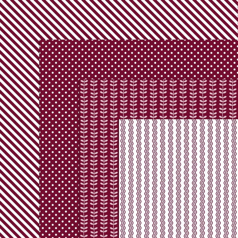 Maroon Digital Paper With Light Texture. Seamless Maroon Scrapbook ...