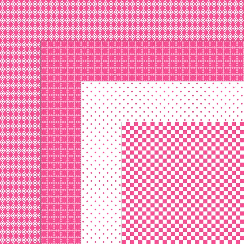 Pink Digital Paper With Light Texture. Seamless Pink Scrapbook Patterns ...