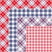Patriotic Plaid Digital Paper Pack: Red, White, Blue (digital Download ...