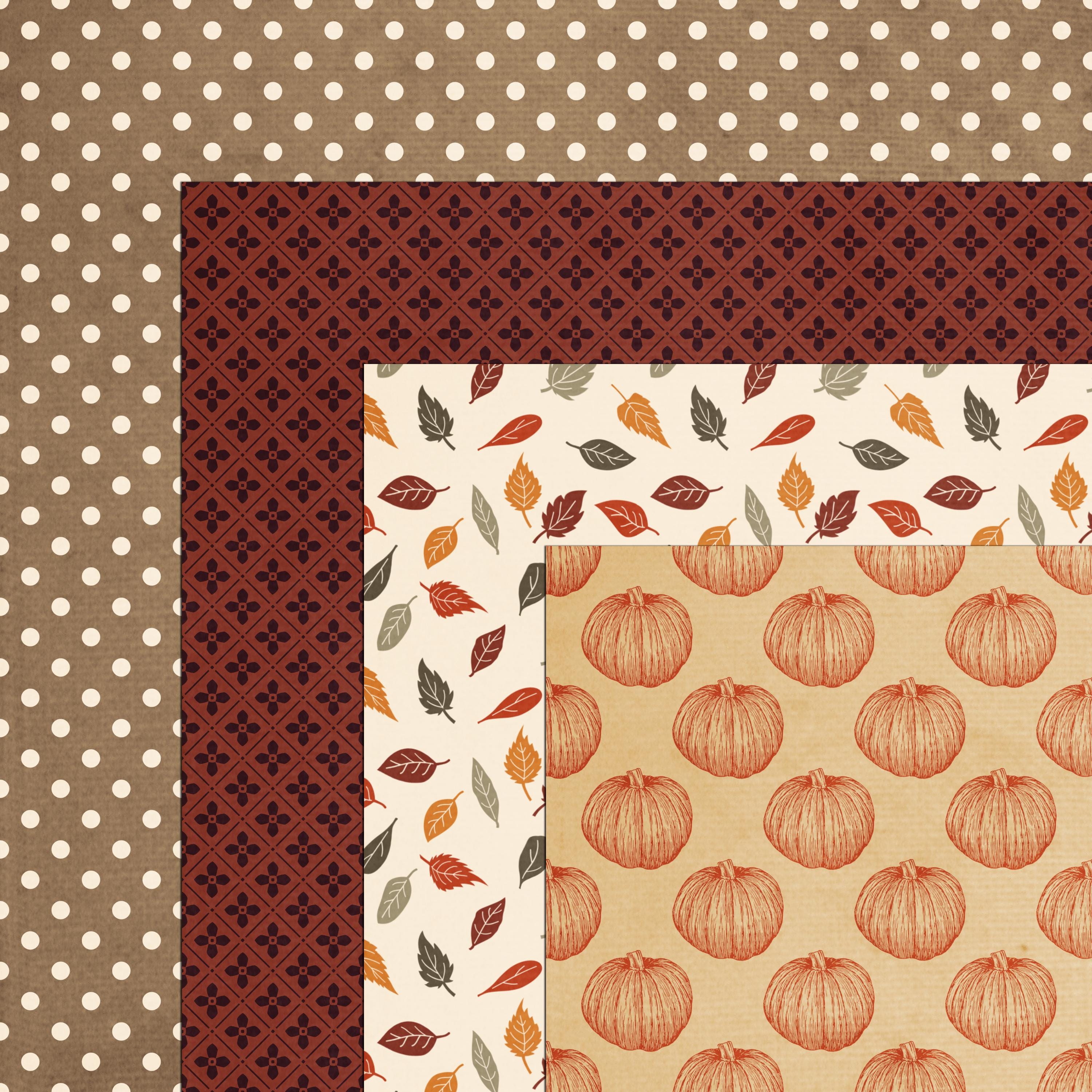 Vintage Fall Digital Paper Pack. Junk Journal Fall Halloween Papers ...