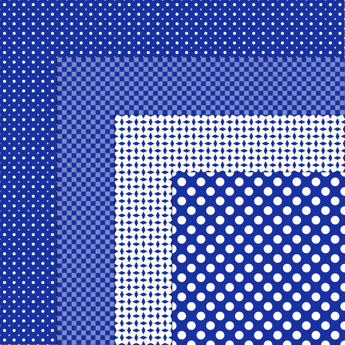 Royal Blue Digital Paper: Light Texture Scrapbook Patterns (digital ...