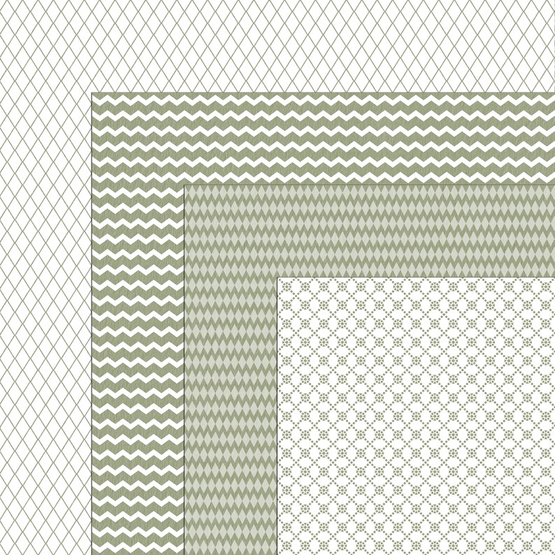 Sage Digital Paper Pack With Light Texture. Seamless Sage Scrapbook ...