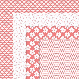Coral Floral Digital Paper Pack: Seamless Patterns (digital Download ...