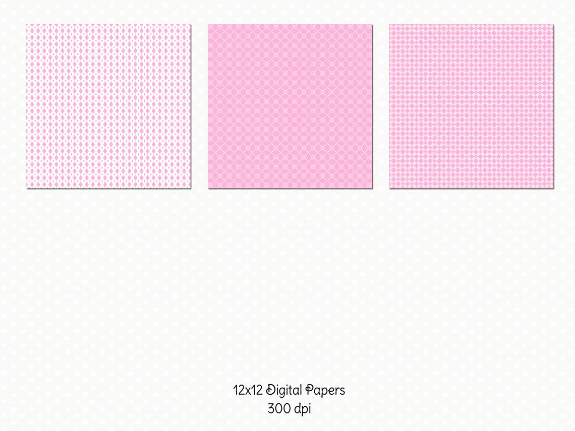 Pastel Pink Digital Paper Pack With Light Texture. Pink Scrapbook Paper ...