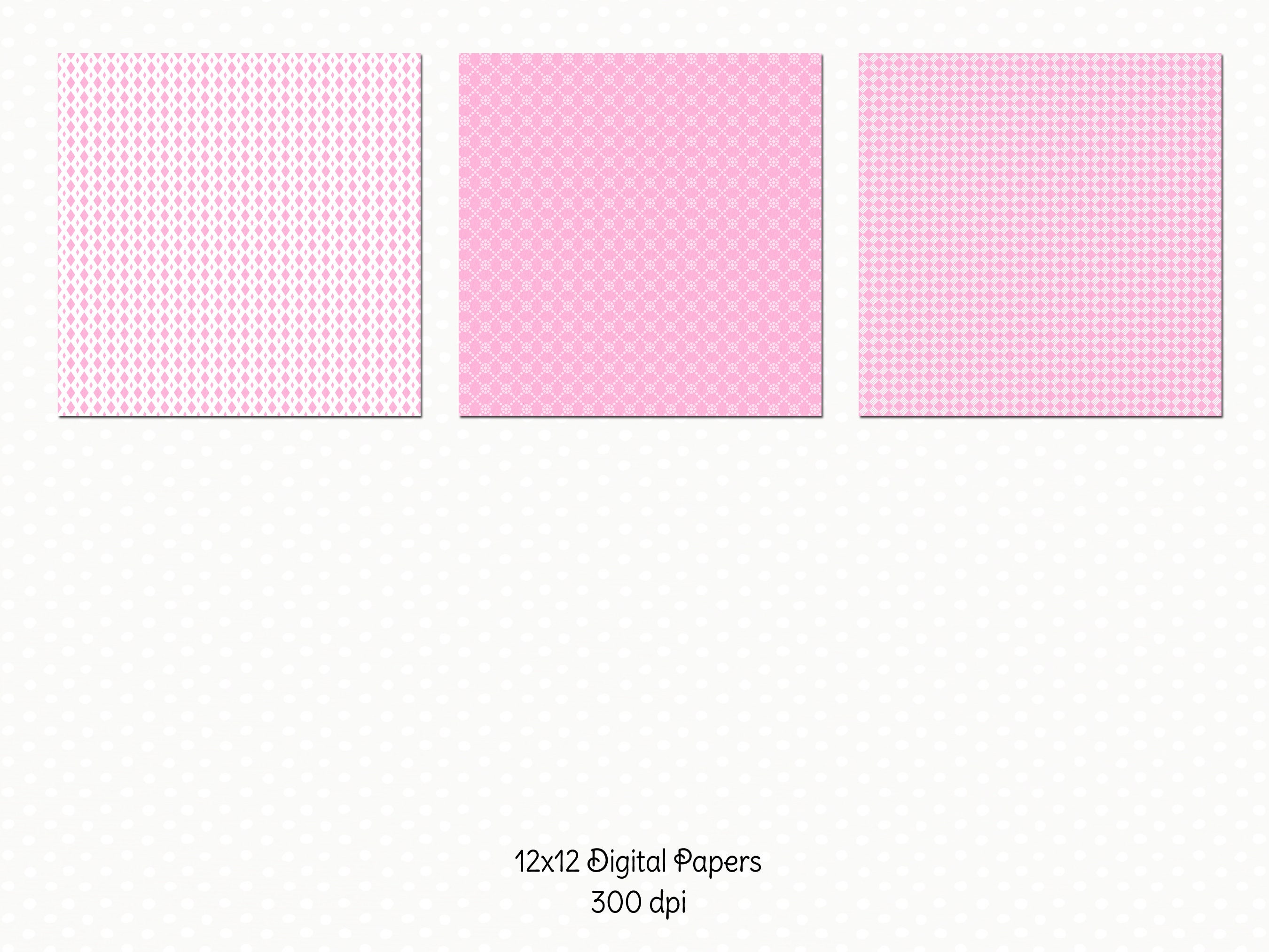 Pastel Pink Digital Paper Pack With Light Texture. Pink Scrapbook Paper ...