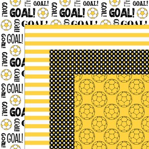 Yellow and Black Soccer Digital Paper. Yellow Soccer Ball Alpha. Soccer ...