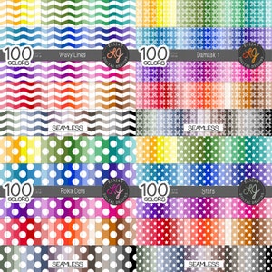 100 Color Digital Paper Bundle. 25 Value Paper Sets. Scrapbooking, Card ...