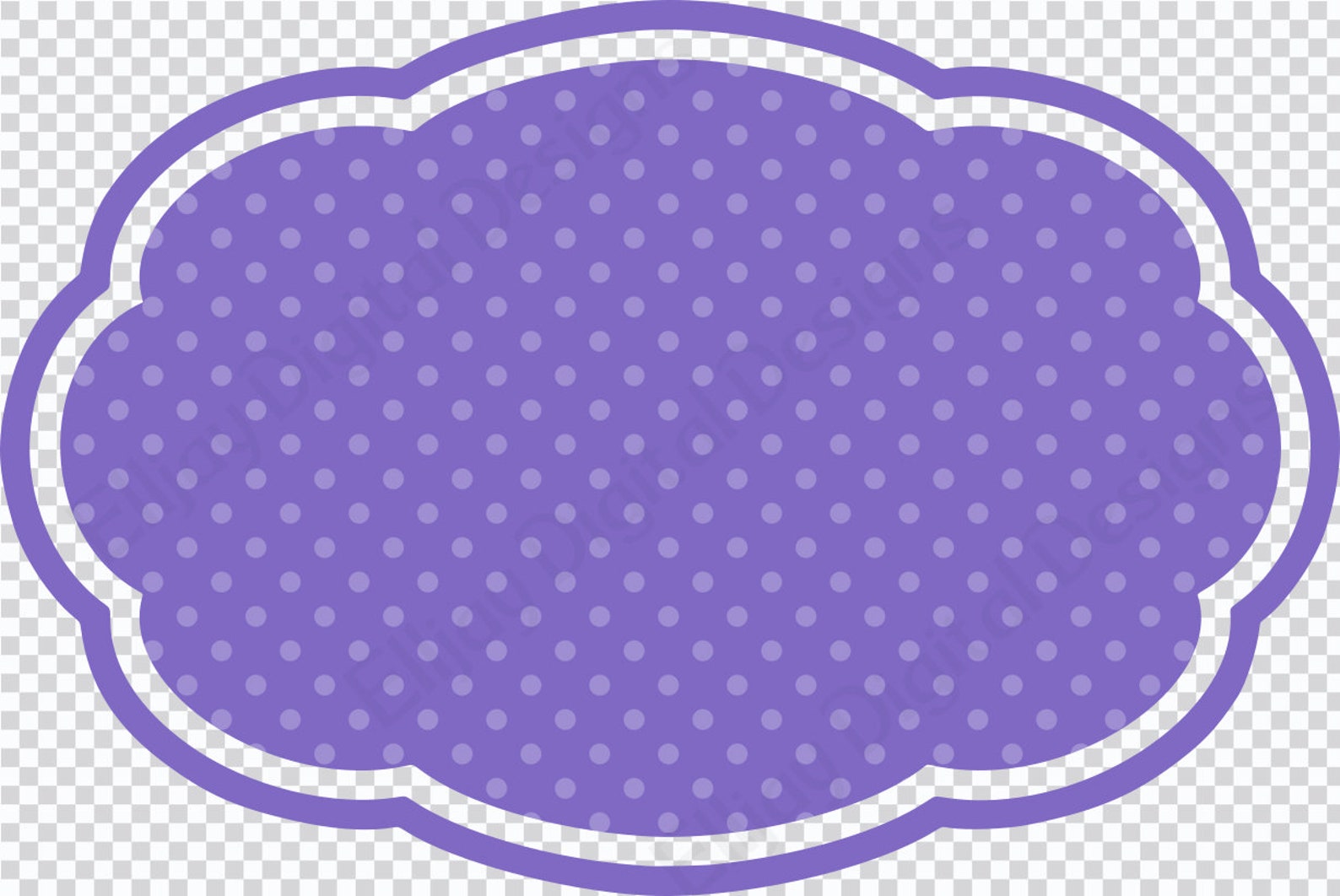 Polka Dot Frames Clipart: 100 Colors, Printable Labels (PNG Digital ...