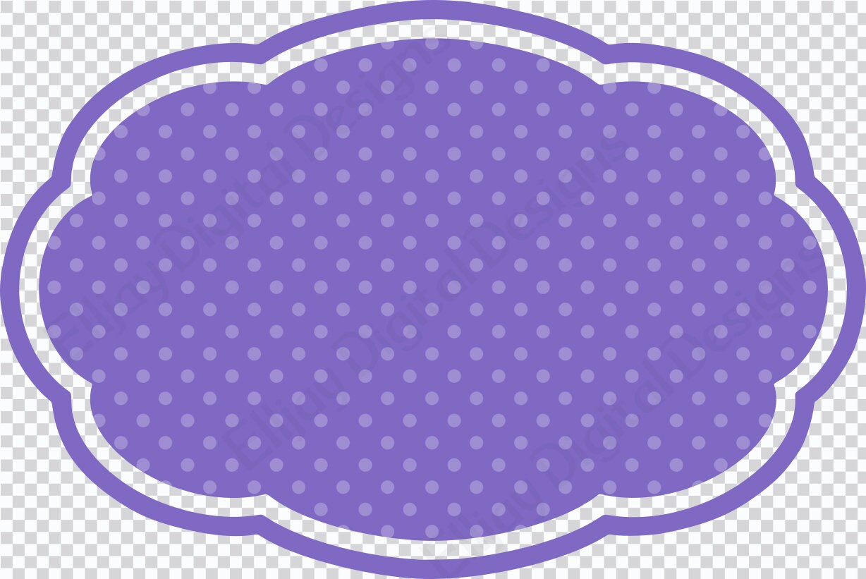 Polka Dot Frames Clipart: 100 Colors, Printable Labels (PNG Digital ...