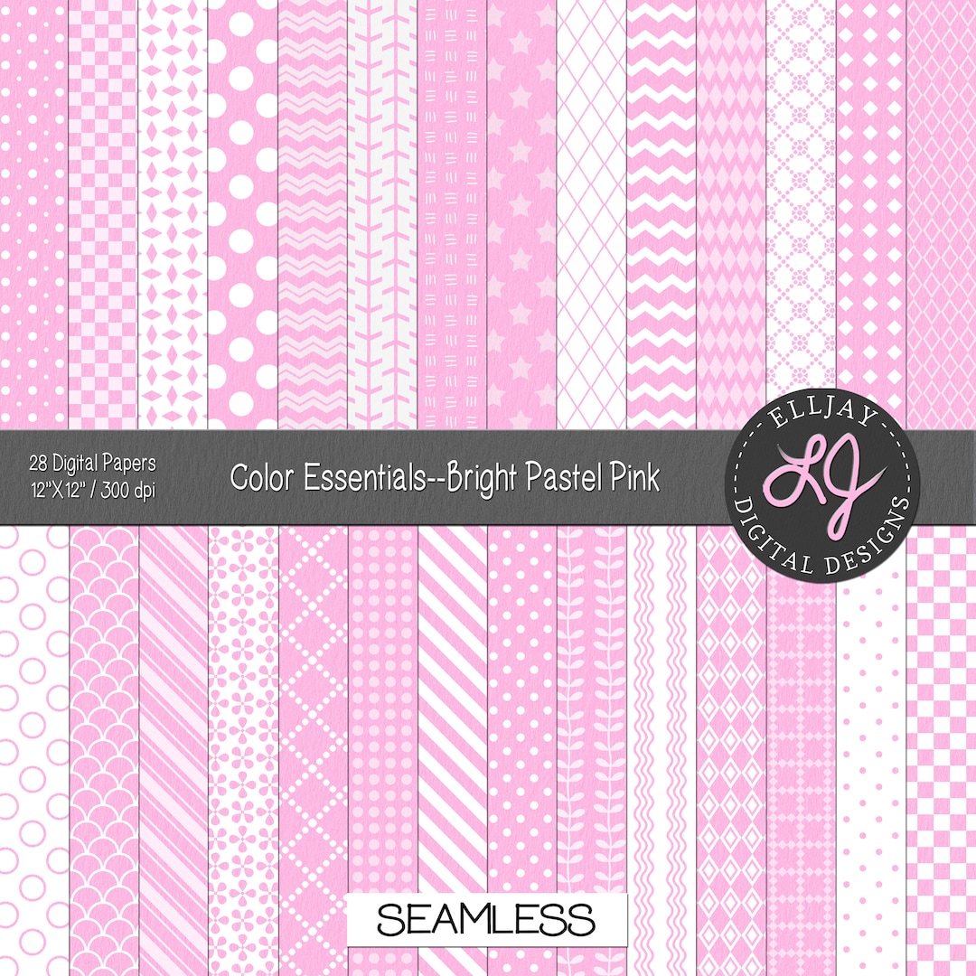Pastel Pink Digital Paper With Light Texture. Seamless Pink Scrapbook ...