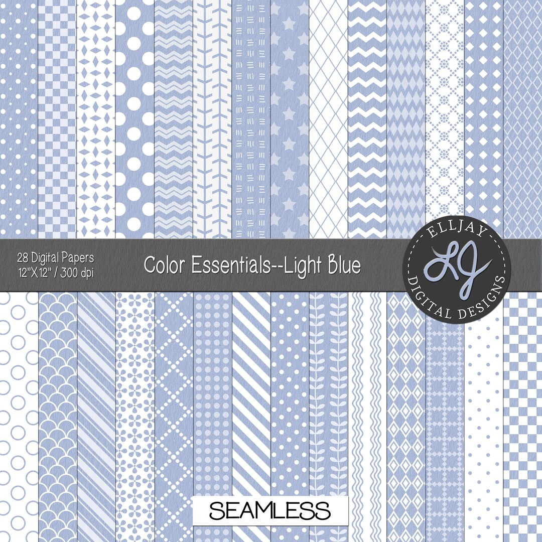 Light Blue Digital Paper With Light Texture. Seamless Blue Scrapbook ...