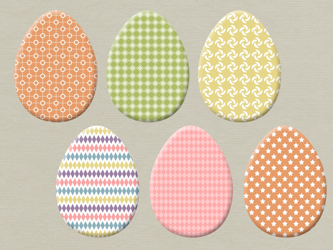 Easter Digital Paper Pack With Easter Egg Clipart, and Easter Word Art ...
