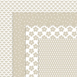 Beige Floral Digital Paper Pack: Seamless Scrapbook Patterns (digital ...