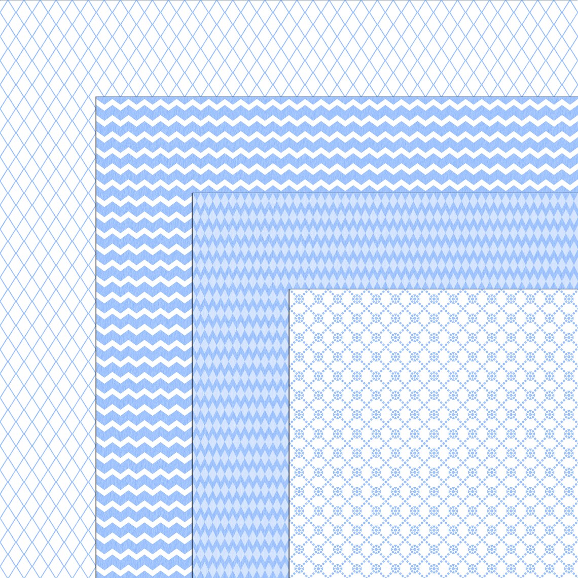 Pastel Blue Digital Paper With Light Texture. Seamless Blue Scrapbook ...