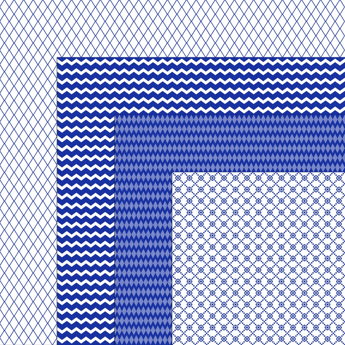 Royal Blue Digital Paper: Light Texture Scrapbook Patterns (digital ...