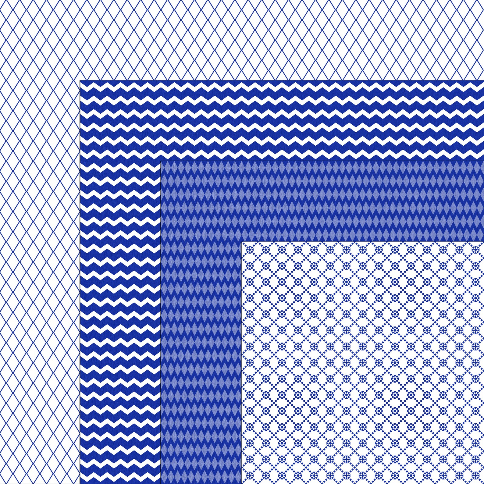 Royal Blue Digital Paper: Light Texture Scrapbook Patterns (digital ...