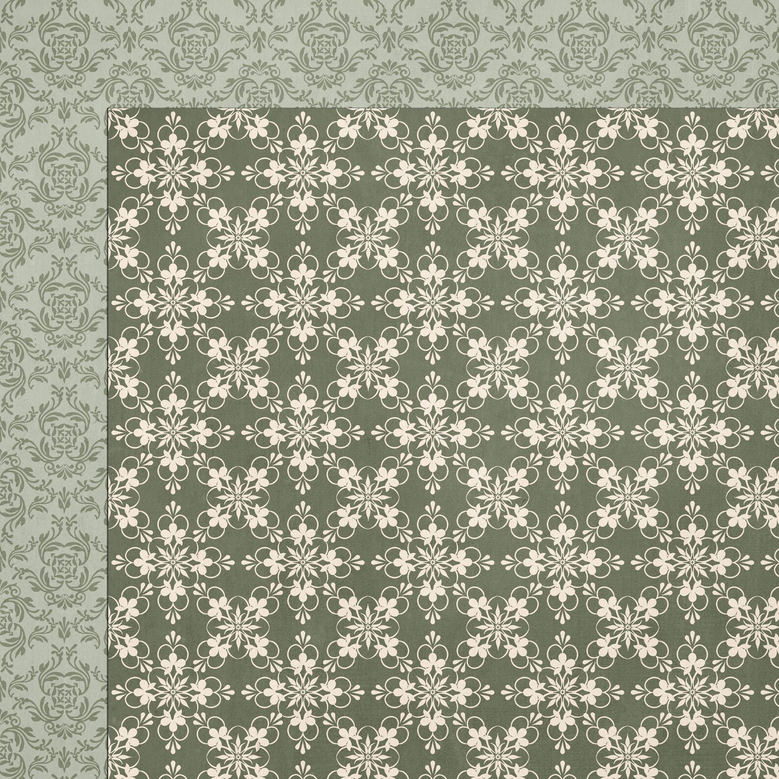 Sage Damask Digital Paper Pack. Light Grunge Textured Paper. Sage ...