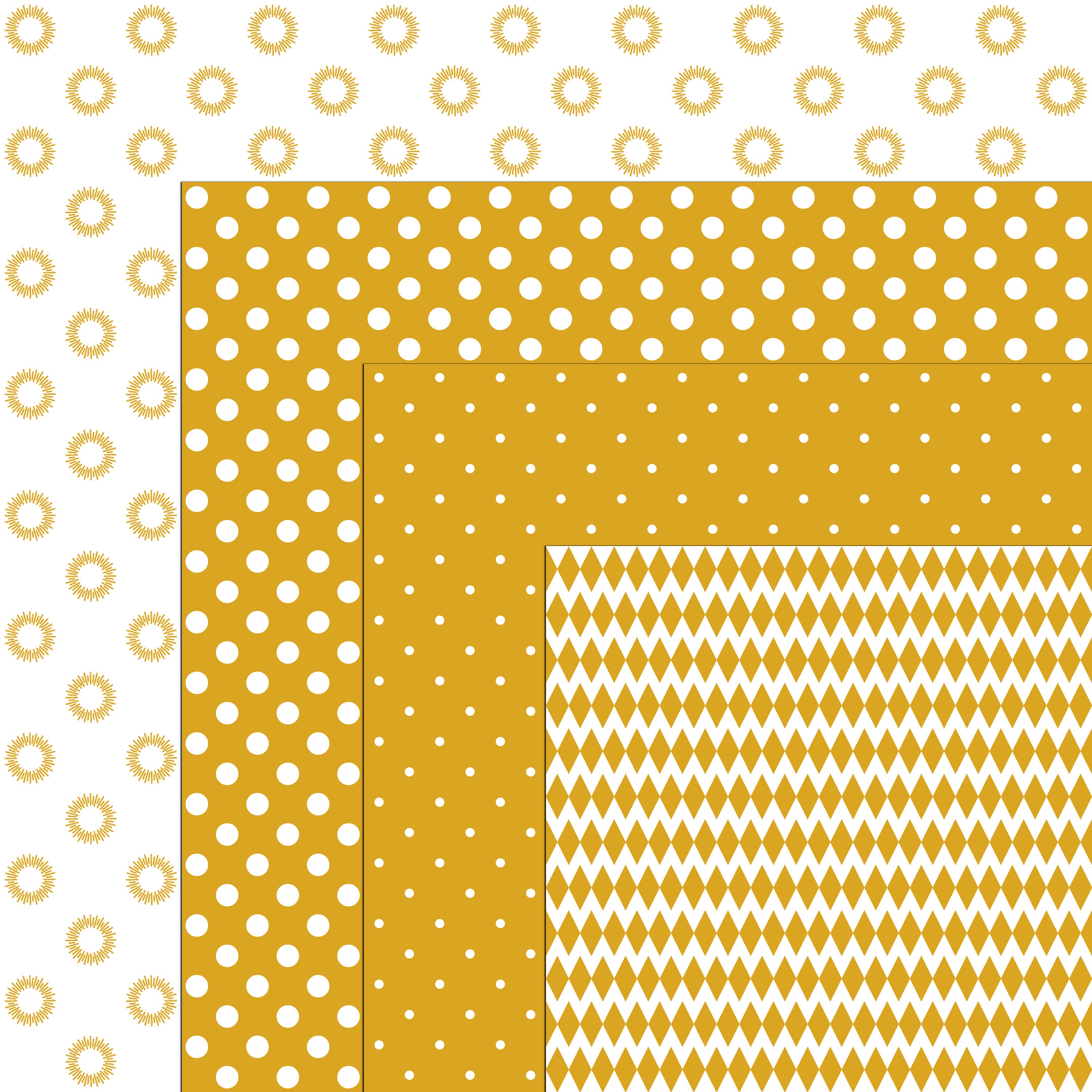 Goldenrod Yellow Digital Paper Pack. Seamless Yellow Scrapbook Paper ...