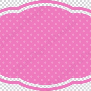 Polka Dot Frames Clipart: 100 Colors, Printable Labels (PNG Digital ...