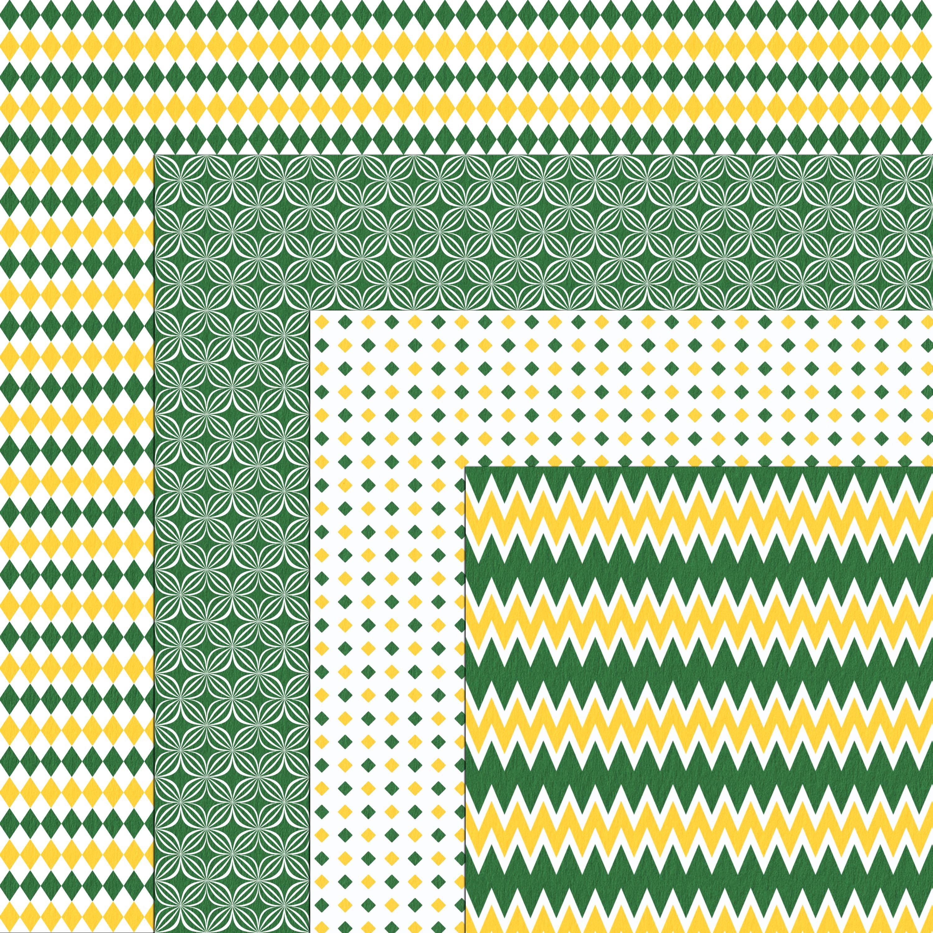 Green & Yellow Digital Paper With Light Texture for Scrapbooks, Crafts ...