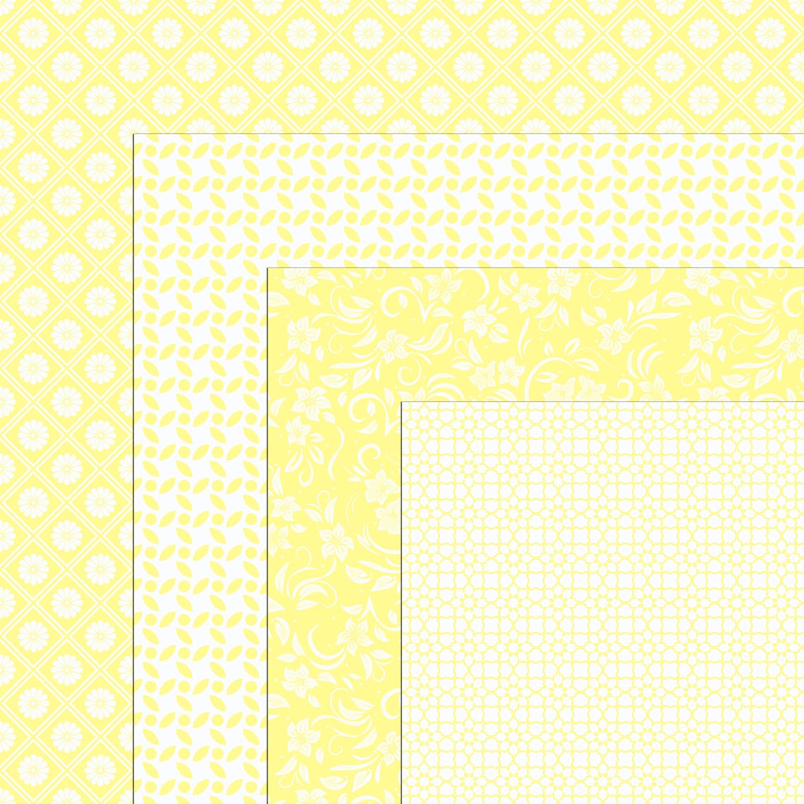 Pastel Floral Digital Paper Pack. Scrapbook Paper Bundle. Seamless ...