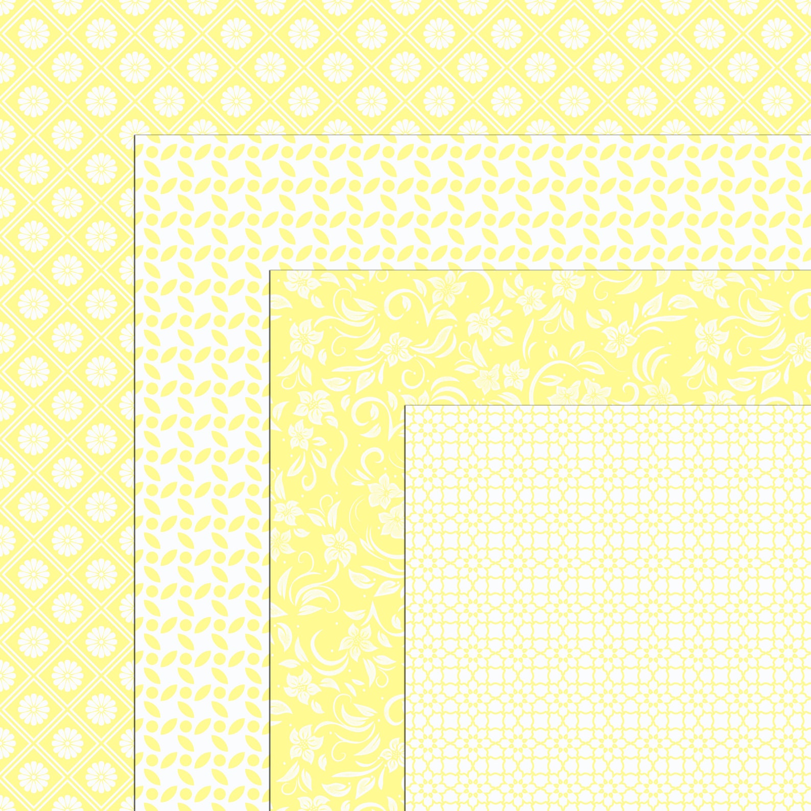 Pastel Floral Digital Paper Pack: Seamless Scrapbook Patterns (digital ...