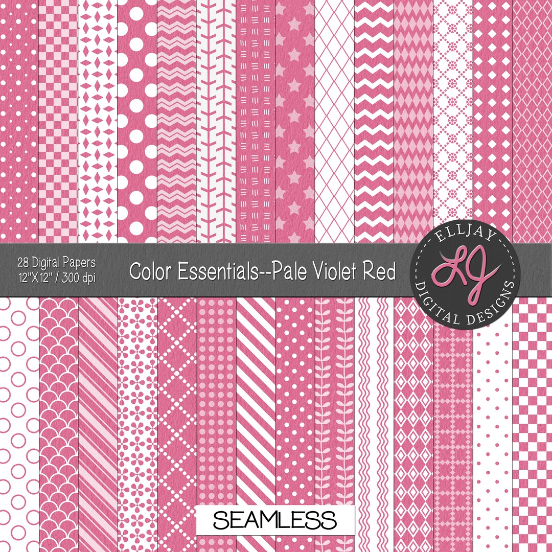 Pink Digital Paper With Light Texture. Seamless Violet Red Scrapbook ...