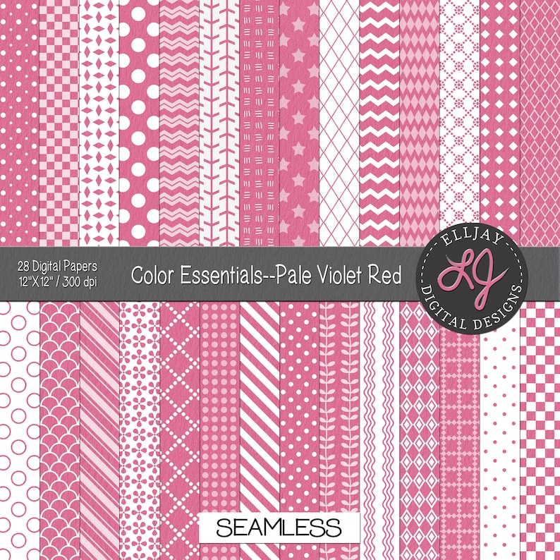Pink Digital Paper With Light Texture. Seamless Violet Red Scrapbook ...
