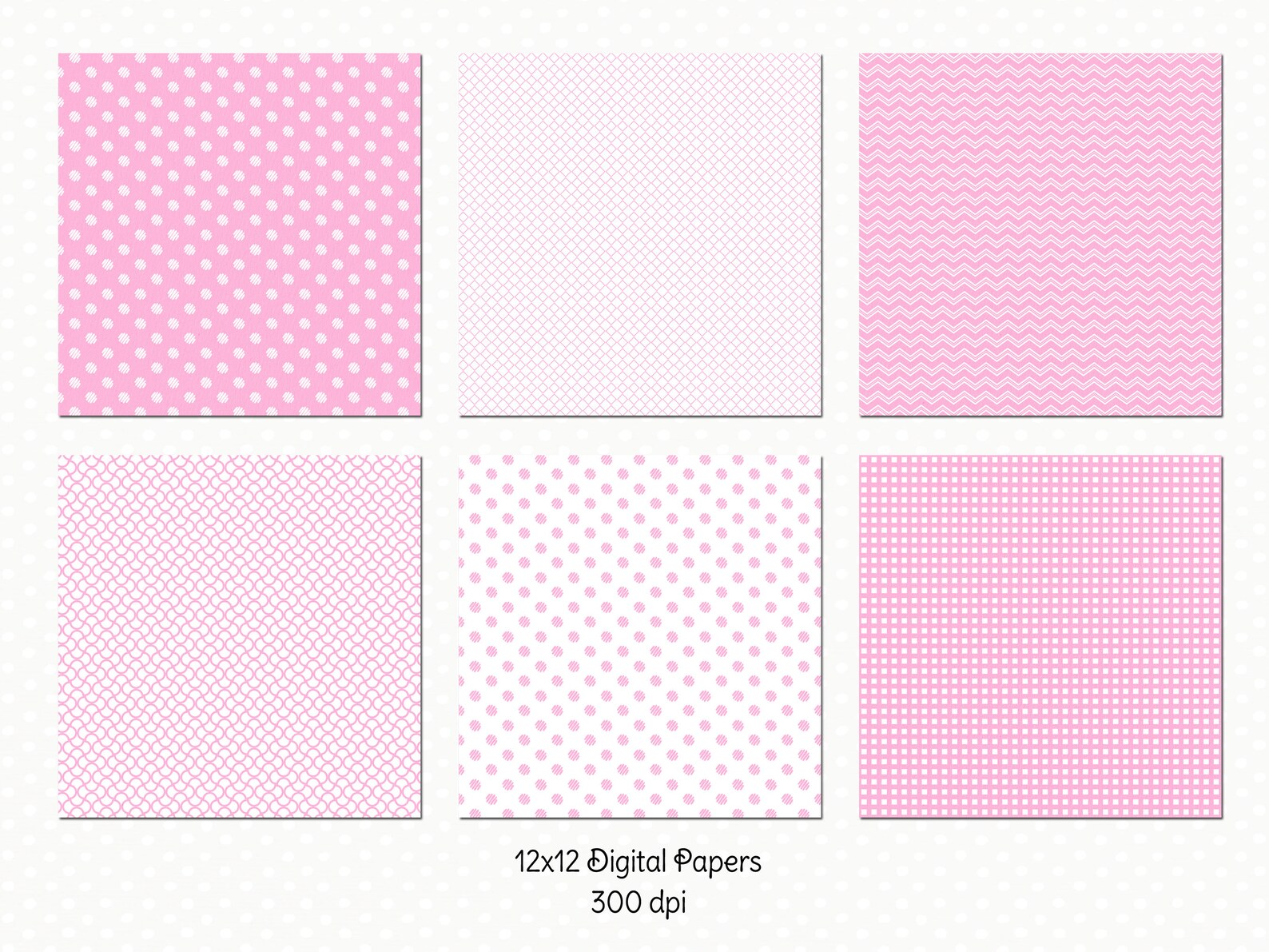 Pastel Pink Digital Paper Pack With Light Texture. Pink Scrapbook Paper ...